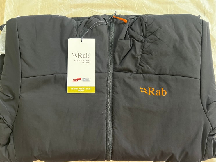 Rab 랩 젠에어 알파인 라이트 자켓 Xenair Alpine Light Jacket M BELUGA : 네이버 블로그