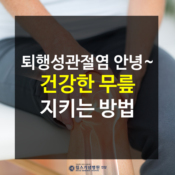 안양윌스기념병원 퇴행성 관절염으로부터 건강한 무릎 지키기│평촌정형외과 네이버 블로그