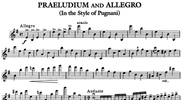 [바이올린 무료악보] 크라이슬러 - 서주와 알레그로 : Kreisler - Praeludium and Allegro : 네이버 블로그