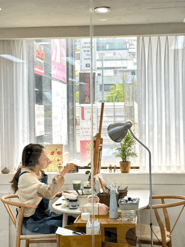 강남취미미술 [아트서울]에서 백드롭페인팅 원데이클래스 네이버 블로그