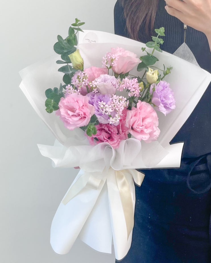 성신여대 대학로 혜화 꽃집 꽃닮은너 핑크 보라 리시안셔스 꽃다발 네이버 블로그