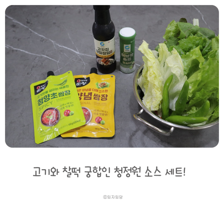 고기 홈파티 캠핑 이제는 청정원 신제품 짜먹는 쌈장외 소스 세트와 함께 네이버 블로그