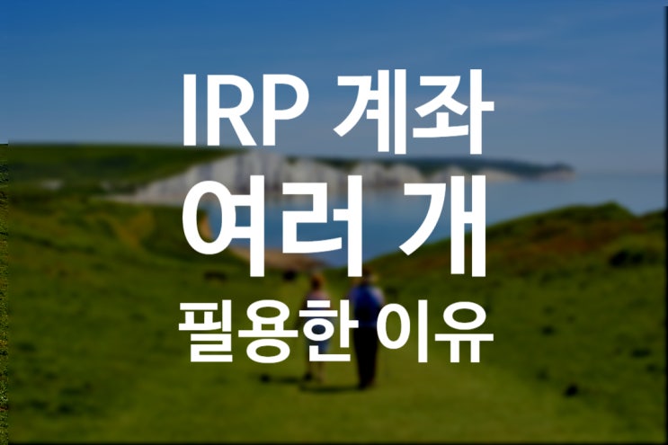 IRP 여러 개 필요한 이유! 퇴직 전 추가로 IRP 계좌 개설해야. ft. 중도인출 사유. : 네이버 블로그