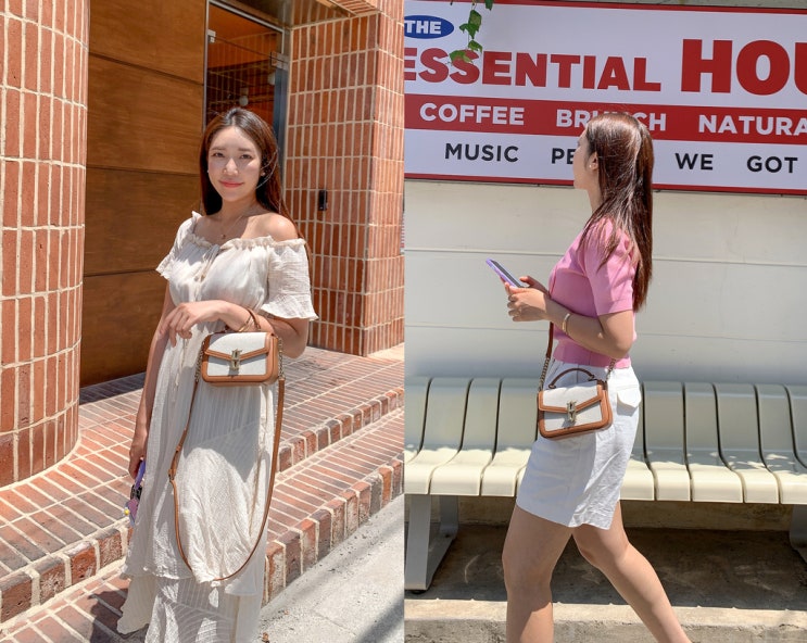 여자아이들 미연 패션 속 여자 가방 브랜드 제이에스티나 미니 캔버스백 추천 네이버 블로그