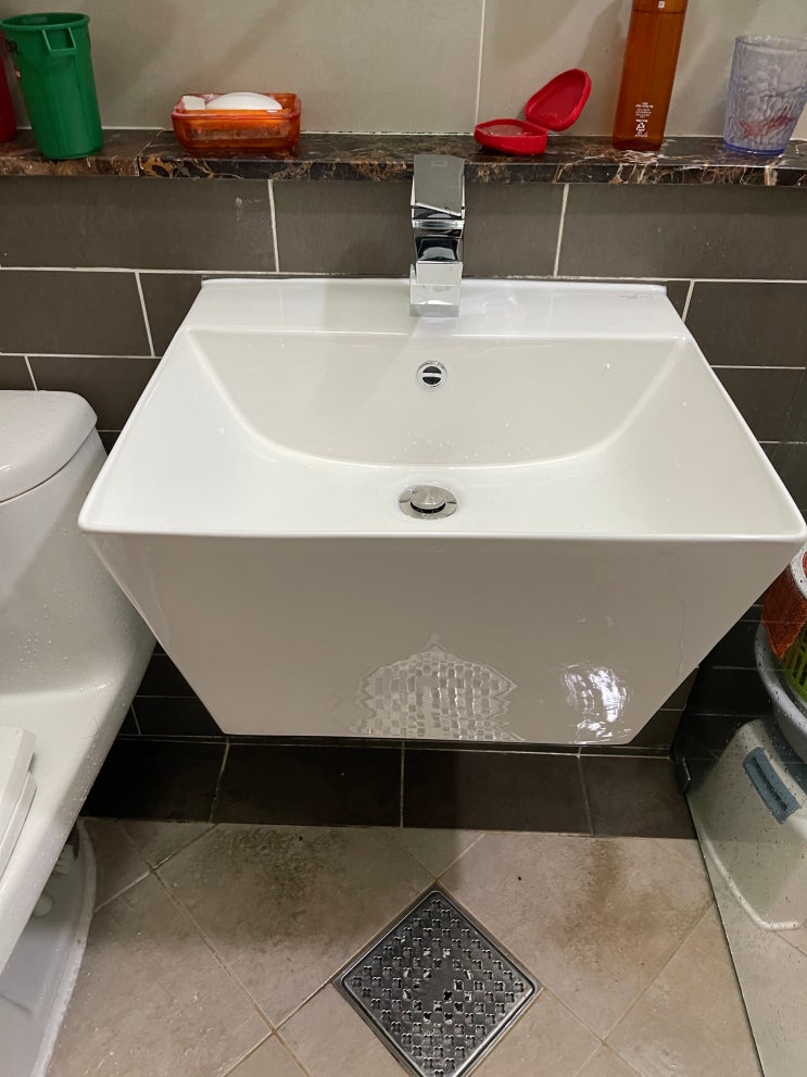 부산 서면 세종그랑시아 아파트에서 대림바스 Cl370 일체형 반다리 세면대로 깔끔하게 교체해드리고 왔습니다 네이버 블로그