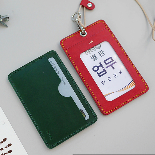 가죽공예 오뜨 가죽공방 원데이클래스 슬림 카드지갑 And 사원증 목걸이 만들기 커플체험 ♡ 네이버 블로그