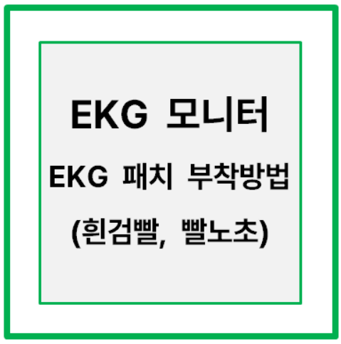 EKG 모니터 EKG 패치 부착 방법 흰검빨 빨노초 : 네이버 블로그