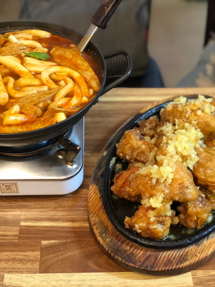 칼포니마늘치킨 인천본점 마늘치킨 국물떡볶이세트 내돈내산 네이버 블로그