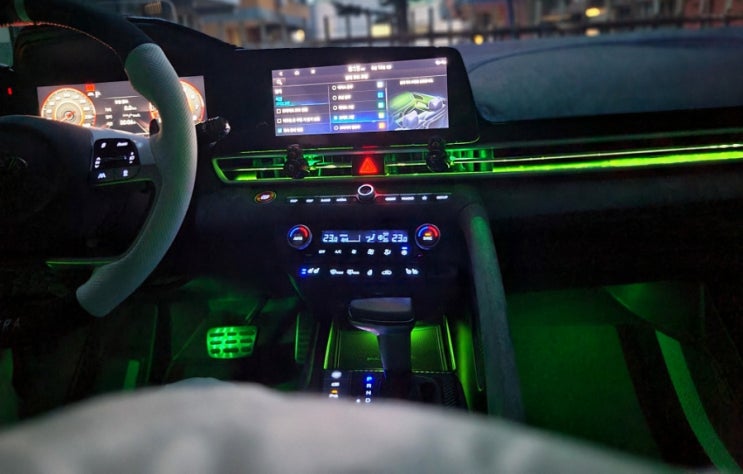 CN7 엠비언트 순정연동모듈 사망 교체 및 LED바 교체 DIY : 네이버 블로그