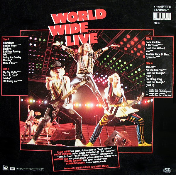 오늘의 락: Scorpions - World Wide Live : 네이버 블로그