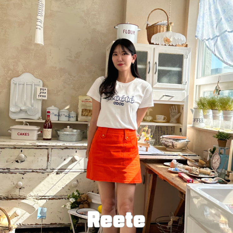 리에떼 여자 반팔티셔츠 Reete 로고 여름 티셔츠 S 리뷰 여름 코디 팁 네이버 블로그