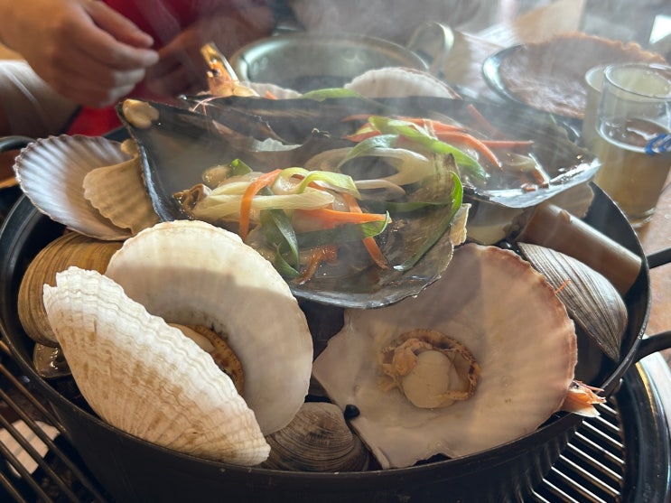 을왕리 해수욕장 조개구이 추천 한양회조개구이전문점 강아지 동반 할 수 있는 조개구이 식당 네이버 블로그