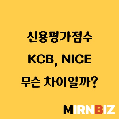 신용평가점수 KCB, NICE : 네이버 블로그