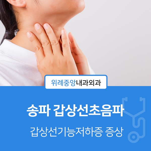 송파 갑상선초음파 갑상성기능저하증 증상 알려드립니다 네이버 블로그