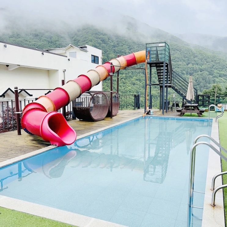 가평키즈펜션 수영장 워터슬라이드까지 있는 엘사키즈풀빌라 : 네이버 블로그