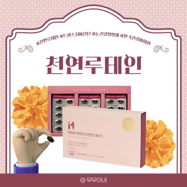 눈건강영양제 천연루테인 안국건강 아이원 루테인지아잔틴 플러스 추천 네이버 블로그