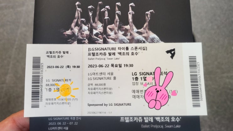 프렐조카쥬발레 백조의호수 Lg아트센타서울 시그니처홀 공연을보고 네이버 블로그