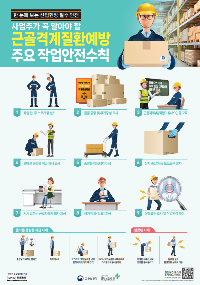 충북근로자건강센터 근골격계질환예방 안전수칙산업현장 필수 안전중량물 취급올바른자세 네이버 블로그