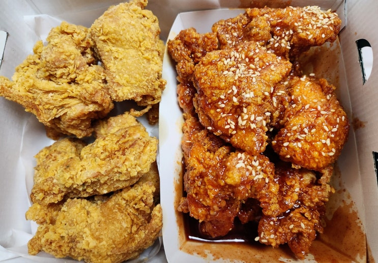 창원 중앙동 치킨 갓튀긴후라이드 반송중앙점 네이버 블로그