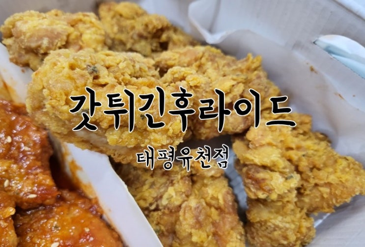 대전 태평동 갓튀긴후라이드 포장해옴순살 양념 순살 후라이드 양념감자 치즈 네이버 블로그
