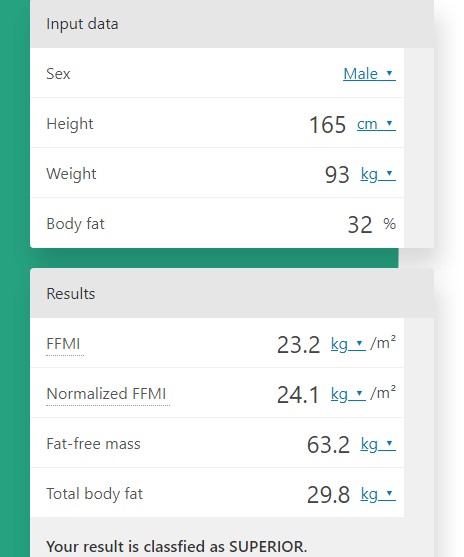 FFMI Calculator (Fat-Free Mass Index) : 네이버 블로그