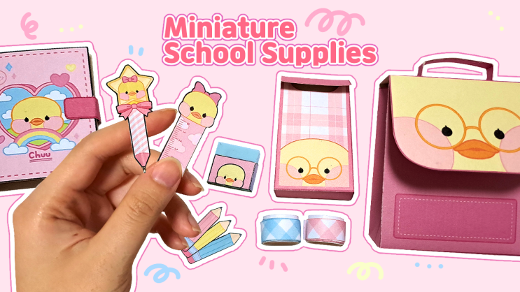 (Paper Diy)📒Miniature Supplies📒/작동하는 미니어쳐 학용품 만들기/무료도안/무료배포 : 네이버 블로그