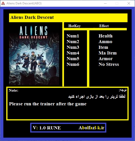 에이리언 다크 디센트 v1.0 +6 트레이너 Aliens Dark Descent V 1.0 Plus 6 Trainer 64 ...