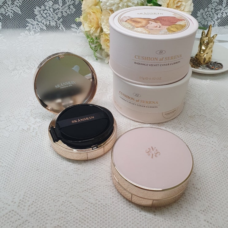 스칸스킨 쿠션 에 세레나 커버력좋은 광채쿠션 네이버 블로그