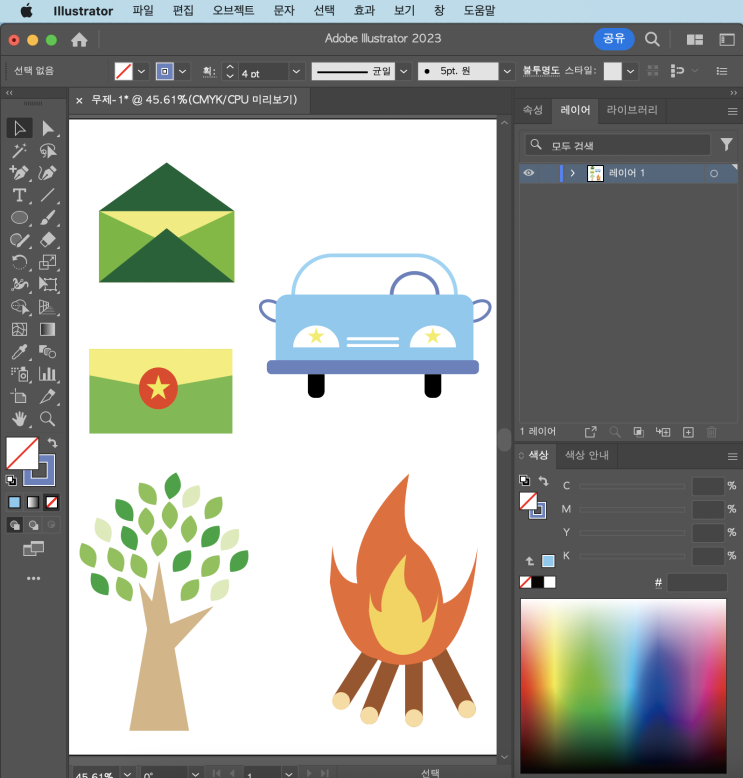 [GTQI] 일러스트 자격증 준비 (1) 도형툴과 선툴 및 선택툴 : 네이버 블로그