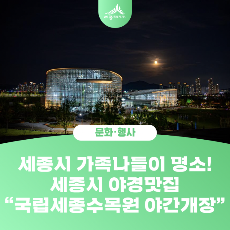 세종시 가족나들이 명소 세종시 야경 맛집 국립세종수목원 야간개장 네이버 블로그
