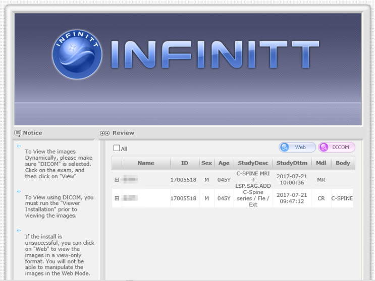 오래된 MRI 자료 보기 (INFINITT) : 네이버 블로그