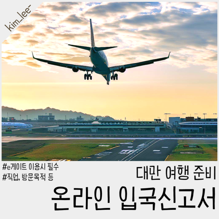 대만 여행준비 온라인 입국신고서 작성 방법 직업 E게이트 이용 시 필수 네이버 블로그