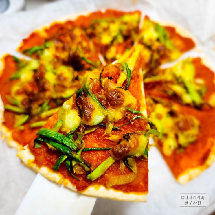 또띠아 피자 만들기 유기농 토마토소스 단호박 아기 간식 네이버 블로그