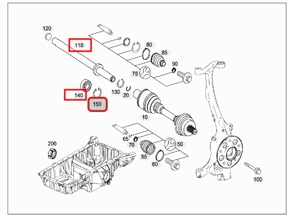 BENZ S500 4MATIC (221.186) INTERMEDIATE SHAFT, BEARING, 락링 : 네이버 블로그