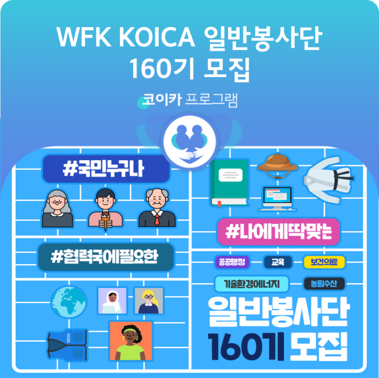 [모집] WFK KOICA 일반봉사단 160기 모집 (~7/19) : 네이버 블로그