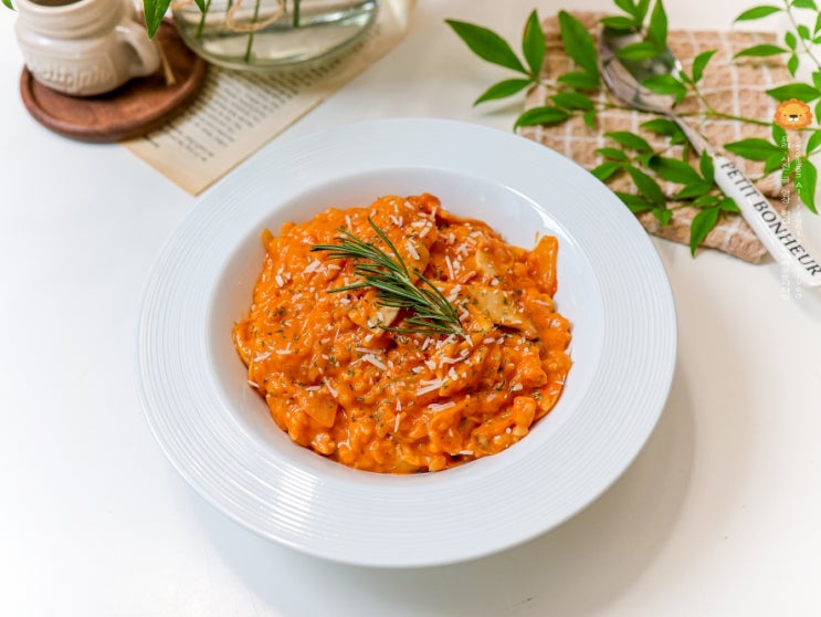 로제리조또 만들기 청정원소스 로제소스 활용한 아점메뉴 간단한 밥요리 : 네이버 블로그