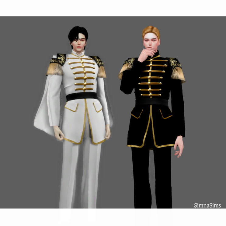 [Sims 4 CC] 로맨스 판타지 남성 제복 / Romance Fantasy military uniform_M : 네이버 블로그