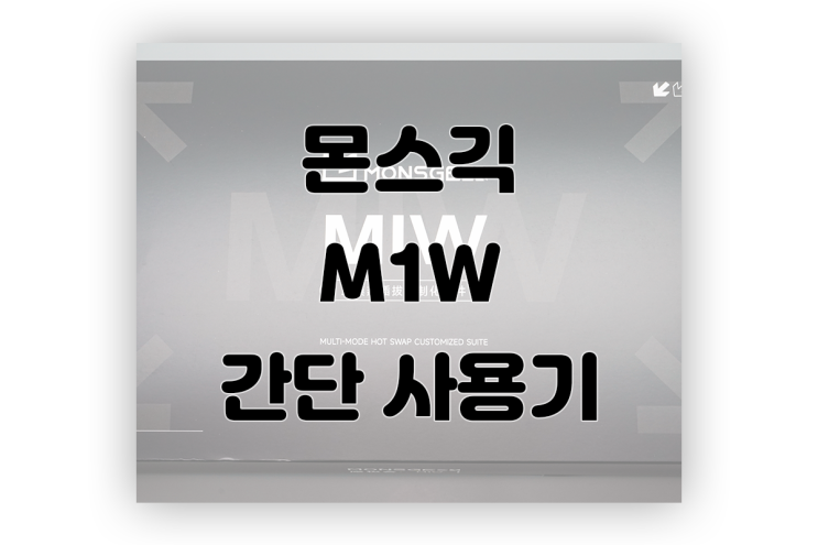 몬스긱 M1W 간단 사용기 : 네이버 블로그