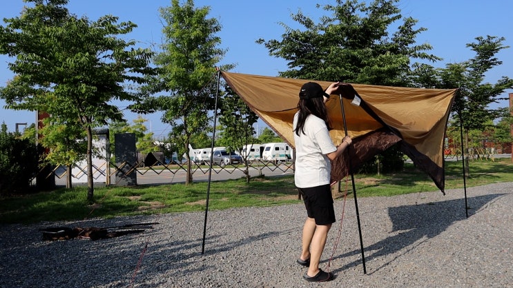 파주 임진각 평화누리캠핑장 평화캠핑존 10번 원터치텐트 솔캠 네이버 블로그