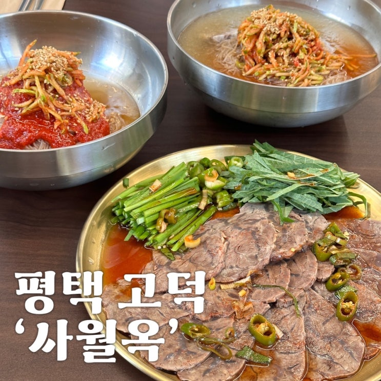 평택 냉면맛집 사월옥 아롱사태 수육을 곁들여 먹는 물냉면 비빔냉면 평택 고덕 맛집 네이버 블로그