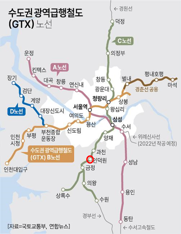 인덕원의 교통 호재(4호선 + GTX-C 노선, 월판선, 인동선) : 네이버 블로그