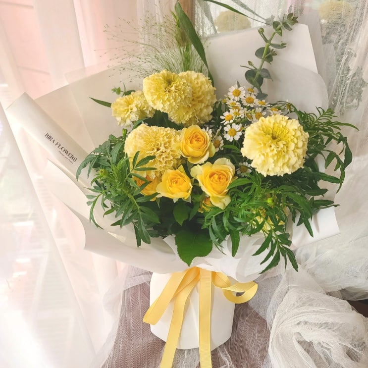 인기 메리골드꽃다발 리라플라워에서 준비해보세요 메리골드꽃말서울대입구역꽃집 합정역꽃집 네이버 블로그