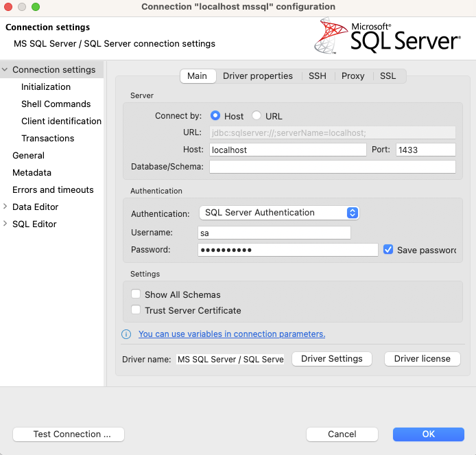 Mac M1 MS SQL install : 네이버 블로그