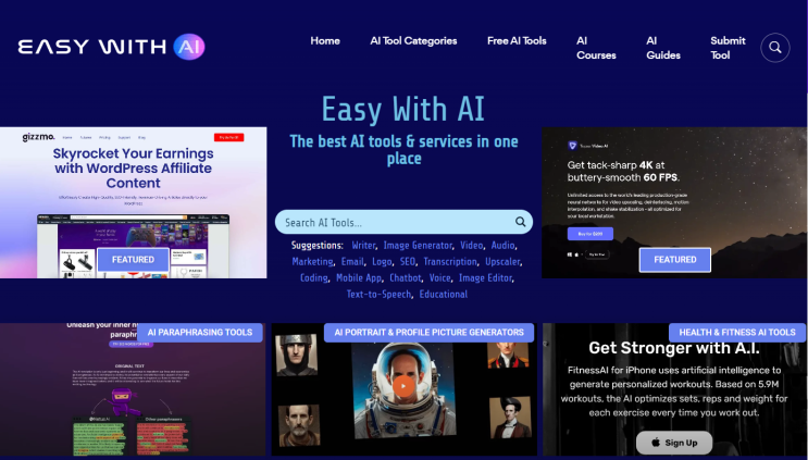 [인공지능] AI 기술, 모델, 서비스 등을 분야별로 소개하는 플랫폼 Easy with AI : 네이버 블로그
