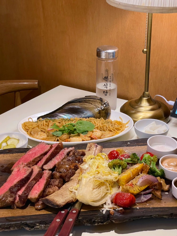 고잔동 뽁식당 5번째 재방문한 안산 애견동반 파스타 스테이크 맛집 네이버 블로그