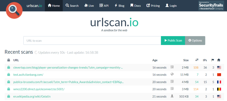 urlscan을 이용한 웹사이트 분석과 정보 수집 : 네이버 블로그