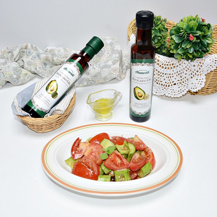 토마토 오이 샐러드 레시피 아후카틀 아보카도오일 먹는법 : 네이버 블로그
