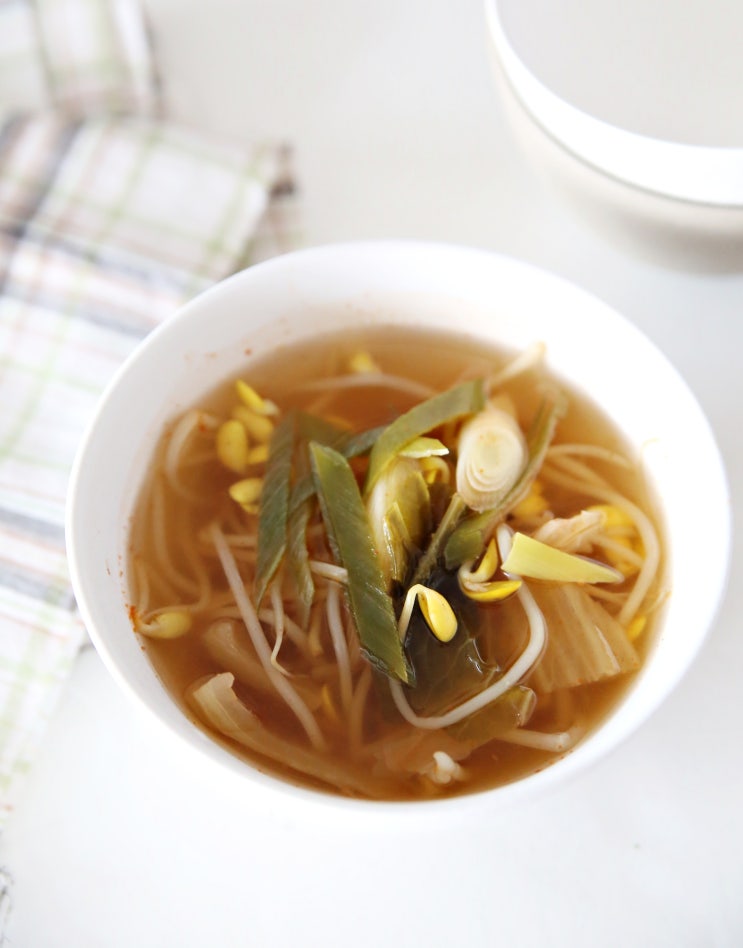 시원한 콩나물국 끓이는 법 콩나물 김치국 간단한 김치콩나물국 레시피 네이버 블로그