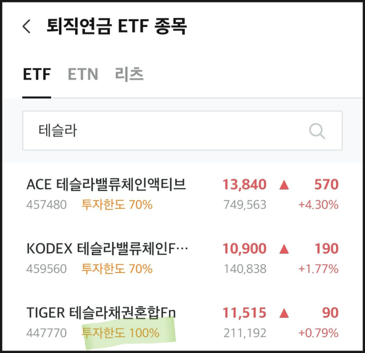 IRP 퇴직연금계좌에서 테슬라 TSLA 매수하기 TIGER테슬라채권혼합Fn ETF투자 : 네이버 블로그