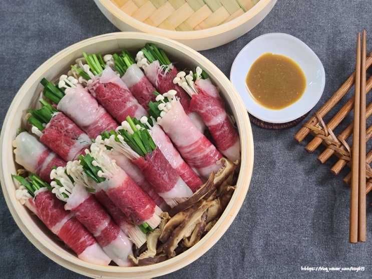 차돌박이 숙주찜 소스 소고기찜 차돌박이찜 만들기 차돌박이 야채찜 겨자소스 만들기 대나무찜기 네이버 블로그